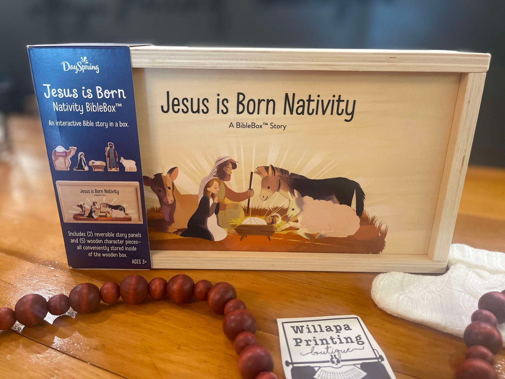 JESUS IS BORN NATIVITY BIBLE STORY BOX DAYSPRING – Willapa Printing ...